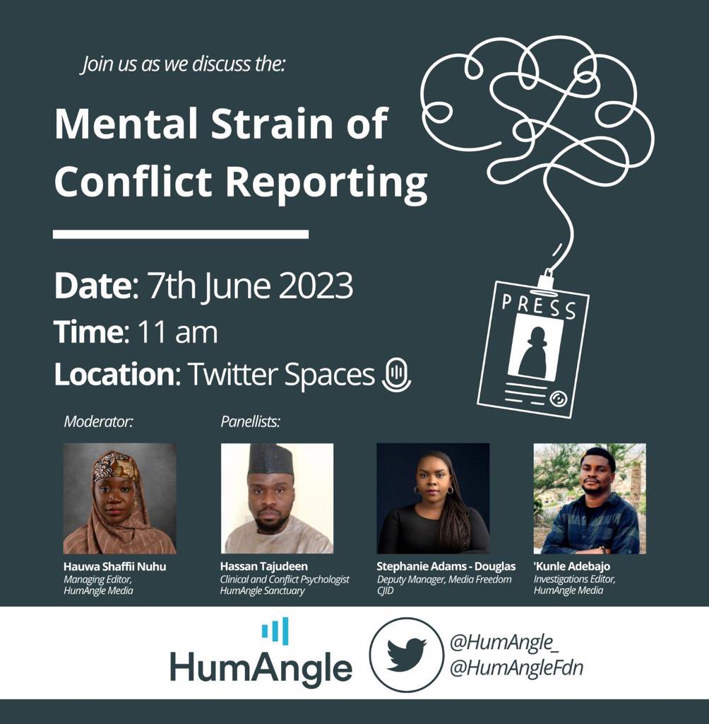HumAngle Hosts Dialogue On Mental Strain Of Conflict Reporting - HumAngle